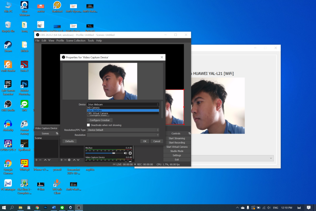 [HOW TO] ใช้กล้องมือถือเป็น Webcam สำหรับสตรีมเกมด้วยแอป Iriun - Extreme IT