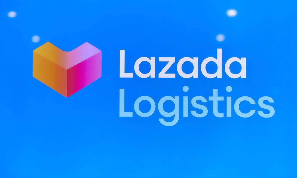 6. Rider with the new blue of Lazada Logistics reflects efficiency and ...